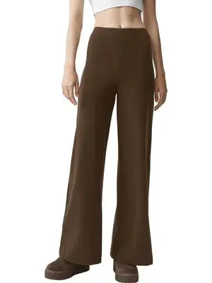 Alo Yoga Airbrush High-waist Wide Leg Pants Long - Espresso