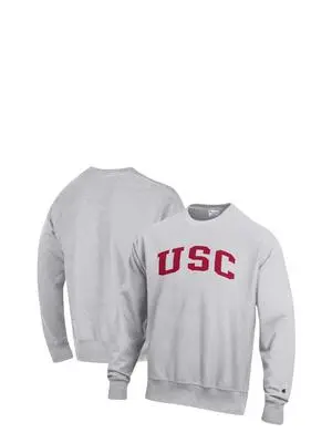Champion Usc Trojans Reverse Weave Fleece Sweatshirt - Gray