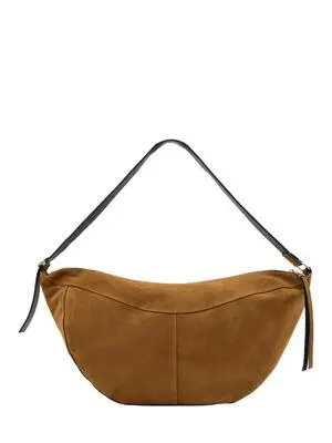 ALLSAINTS Esme Suede Shoulder Bag - Brown