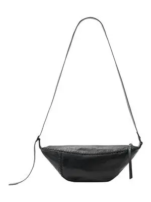 ALLSAINTS Esme Whipstitch Leather Crossbody Bag - Black