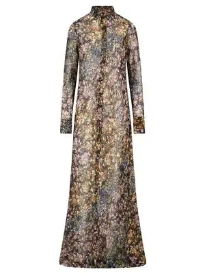 DRIES VAN NOTEN Long Jacquard Shirt Dress