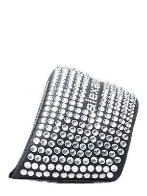Alexander Wang Pink Satin & Crystal Hotfix Vy Sandals - Black/silver