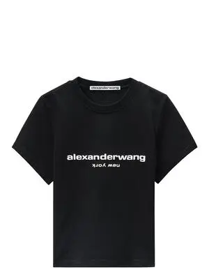 Alexander Wang Puff Logo Baby Tee - Black