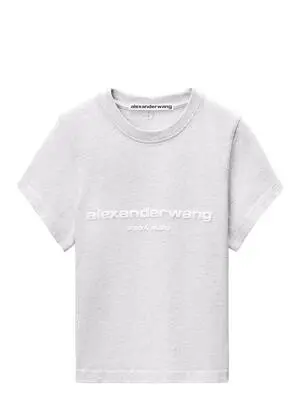 Alexander Wang Puff Logo Baby Tee - Light Heather Grey