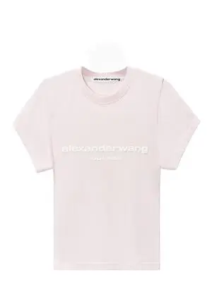 Alexander Wang Puff Logo Baby Tee - Light Pink