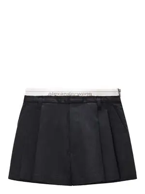Alexander Wang Logo Elastic High-rise Short - Black
