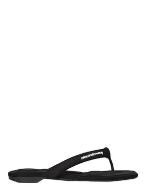 Alexander Wang Jenna Tubular Flat Thong Sandal - Black