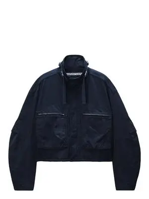 Alexander Wang Cargo Jacket Cotton Cropped - Washed Black