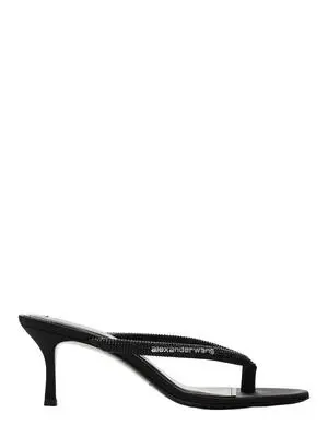 Alexander Wang Courtney 65mm Thong Logo Sandal - Black