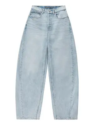 Alexander Wang Crystal Hotfix Logo Pocket Blow Up Jean - Light Bleach