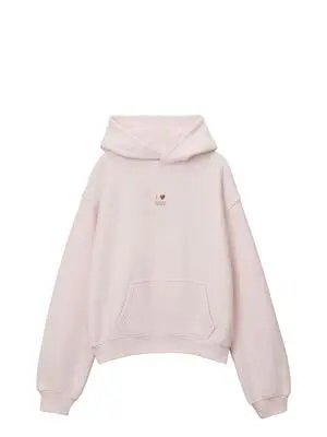 Alexander Wang Crystal Hotfix I Heart Aw Hoodie - Light Pink