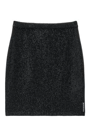 Alexander Wang Mini Skirt With Hotfix - Black