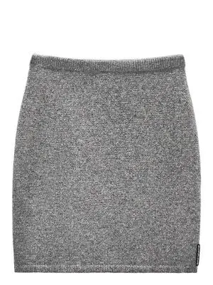 Alexander Wang Mini Skirt With Hotfix - Heather Grey