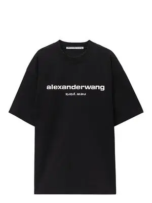 Alexander Wang Puff Logo Oversized Tee - Black
