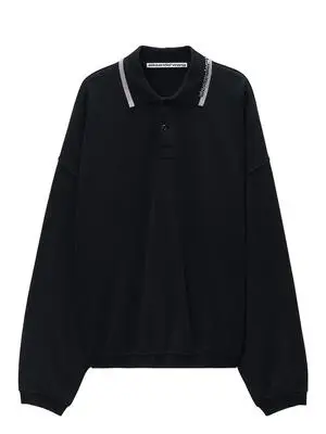 Alexander Wang Long-sleeve Polo Shirt - Black