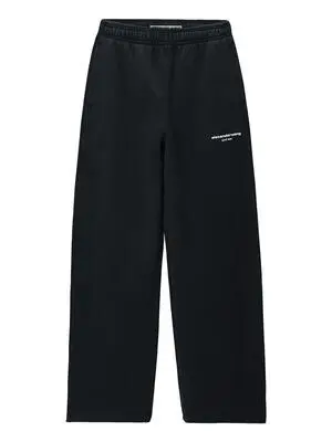 Alexander Wang Logo Print Mid-rise Oversized Sweatpant Washed Black