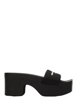 Alexander Wang 85mm Platform Slide - Black