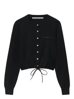 Alexander Wang Drawstring Hem Cardigan - Black