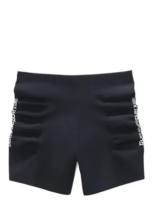 ALEXANDER WANG Ruched Logo Mini Short