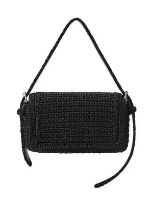 Alexander Wang Ricco Cozy Slim Flap Bag - Black
