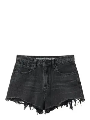 Alexander Wang Bite Short In Grey Aged Denim - 015