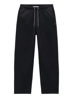 Alexander Wang Grey Cotton Terry Sweatpant With Crystal Hotfix Drawcord - Black