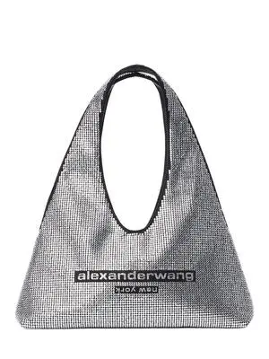 Alexander Wang Pike Mini Hobo W/ Crossbody Strap - Black/silver
