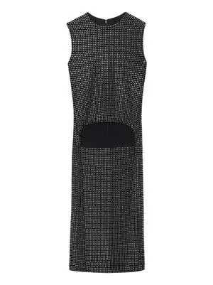 Alexander Wang Crystal Hotfix Sleeveless High-low Top - Black