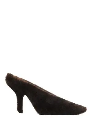 Alexander Wang Natasha 105mm Faux Fur Pump - Brown