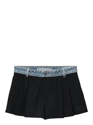 Alexander Wang Denim Waistband Mid-rise Short - Black
