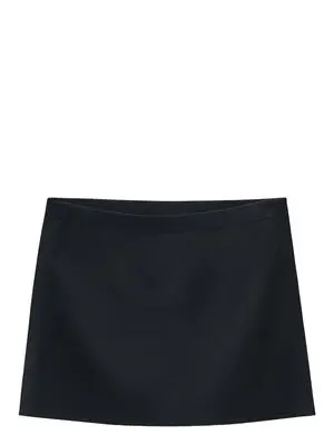 Alexander Wang Knit Logo Mini Skirt - Black