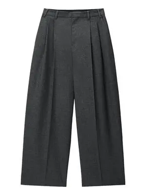 Alexander Wang Tweed Mid-rise Creased Pant - Charcoal