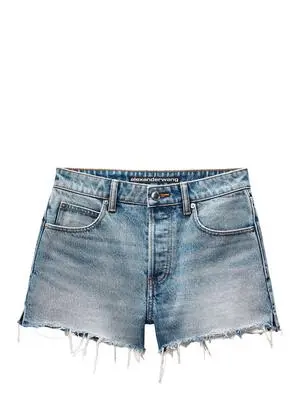 ALEXANDER WANG Distressed Logo Bite Short