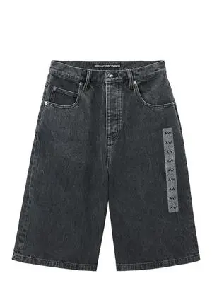 Alexander Wang Low Rise Board Short W/ Flasher Graphic - Deep Washed Grey