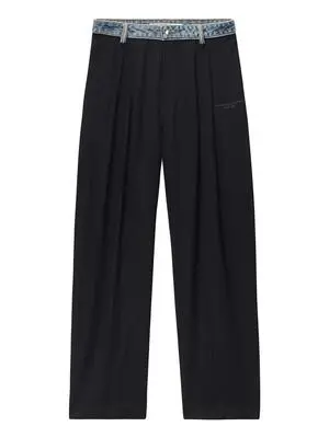 Alexander Wang Denim Waistband Mid-rise Pant - Black