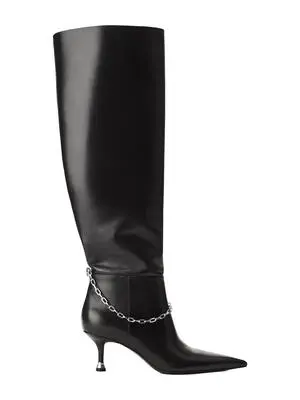 Alexander Wang Akila Slouch Boot In Leather 65mm - Black