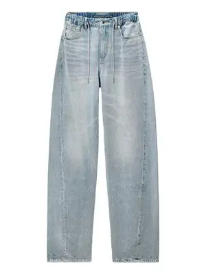 Alexander Wang Crystal Hotfix Drawcord Balloon Jogger - Light Bleach