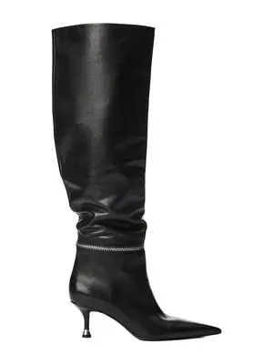 Alexander Wang Slasher Zip 65mm Slouch Boot - Black
