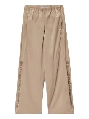 Alexander Wang Perforated Logo Mid-rise Track Pant - Dune