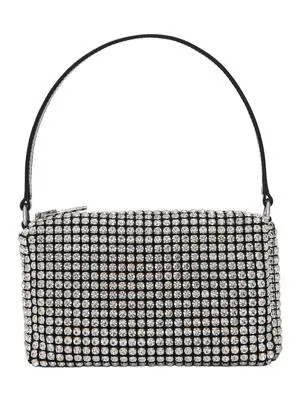 Alexander Wang Heiress Pouch In Crystal Hotfix Mesh - White
