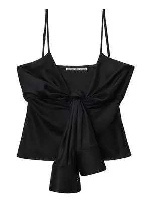 Alexander Wang Pre-styled Knotted Cami Top - Black