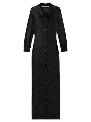Alexander Wang Crystal Polo Maxi Dress - Black