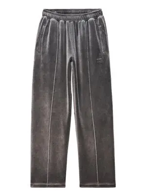Alexander Wang Crystal Hotfix Mid-rise Terry Sweatpant - Titanium