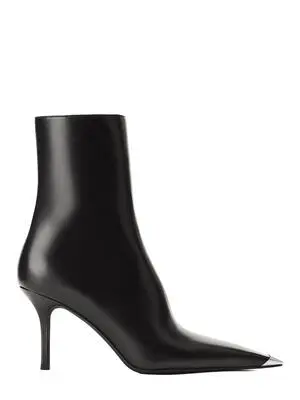 Alexander Wang Ferrara Zip Boot In Leather 85mm - Black