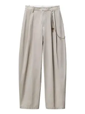Alexander Wang Blue Cotton-blend Balloon-leg Pants - Stone