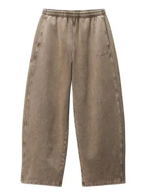 Alexander Wang Crystal Hotfix Mid-rise Oversized Sweatpant Fallen Rock