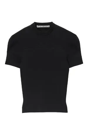Alexander Wang Debossed Logo Fitted Tee - Black
