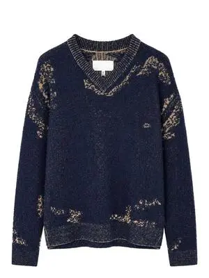 MAISON MARGIELA V-neck Sweater - Blue