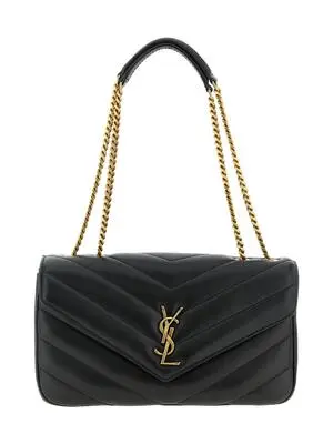 Saint Laurent 'loulou' Medium Shoulder Bag Black