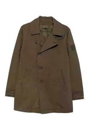 Stone Island Ghost Logo-patch Coat Green